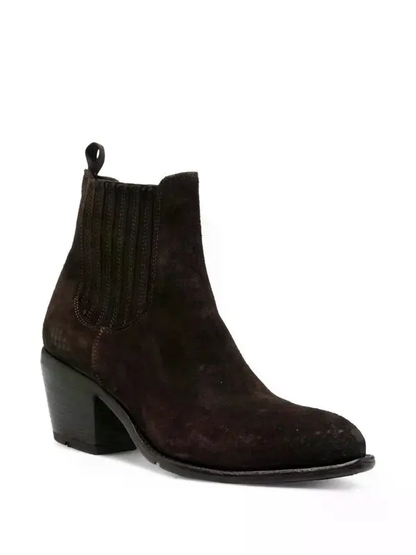 LEMARGO Elasticated-panel Suede Ankle Boots