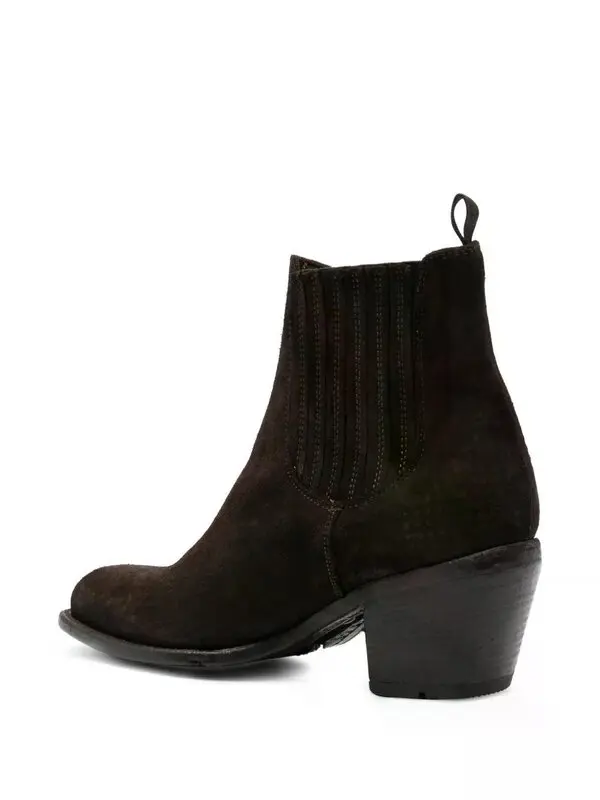 LEMARGO Elasticated-panel Suede Ankle Boots