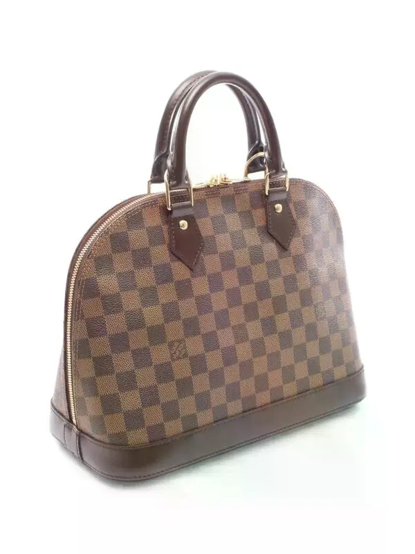 LOUIS VUITTON 2014 Pm Alma Damier Ébène-canvas Handbag