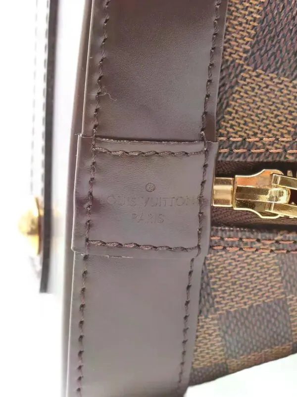 LOUIS VUITTON 2014 Pm Alma Damier Ébène-canvas Handbag
