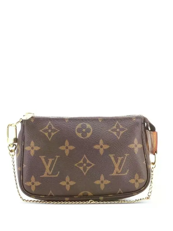 LOUIS VUITTON Pochette Accessoires Monogram Canvas Mini Clutch Bag