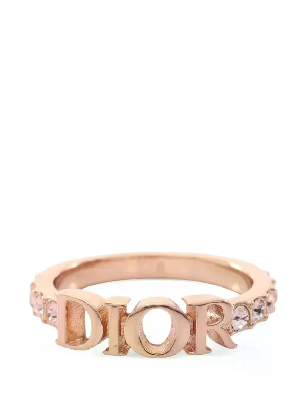 Dior 2010s Dioevolution Rhinestone Ring - Pink