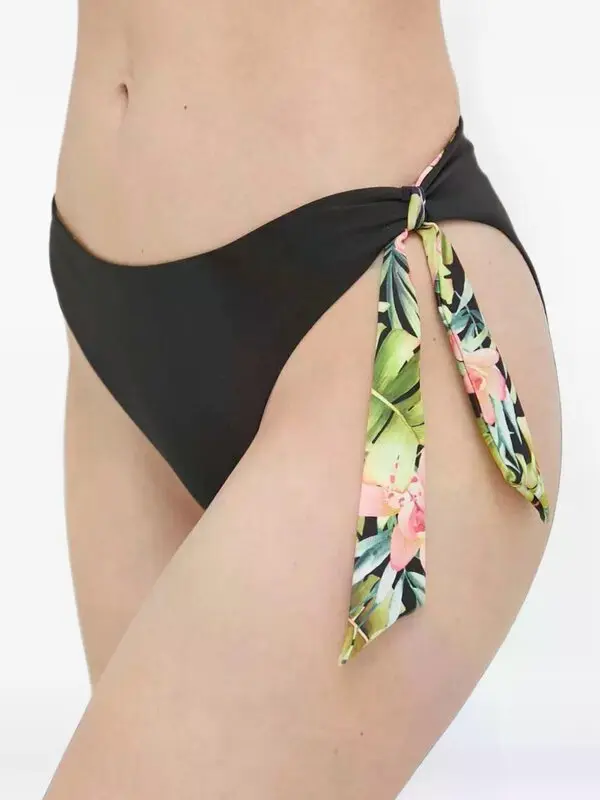 Liu Jo Floral-print Side-tie Reversible Bikini Bottoms