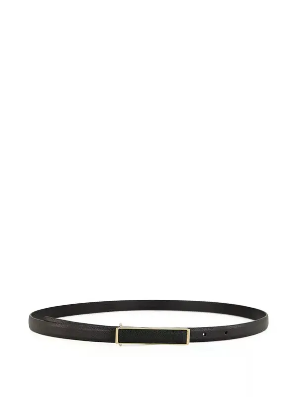 TOM FORD Leather Rectangle-buckle Belt - Black