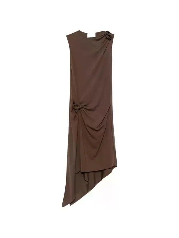 Coperni Flower-detail Asymmetric Midi Dress