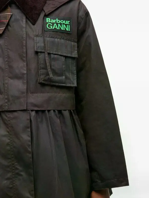 Barbour Peplum Logo-embroidered Coat