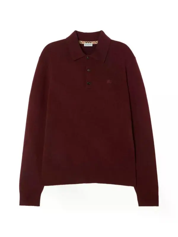 Burberry Long-sleeve Cashmere-blend Polo Shirt