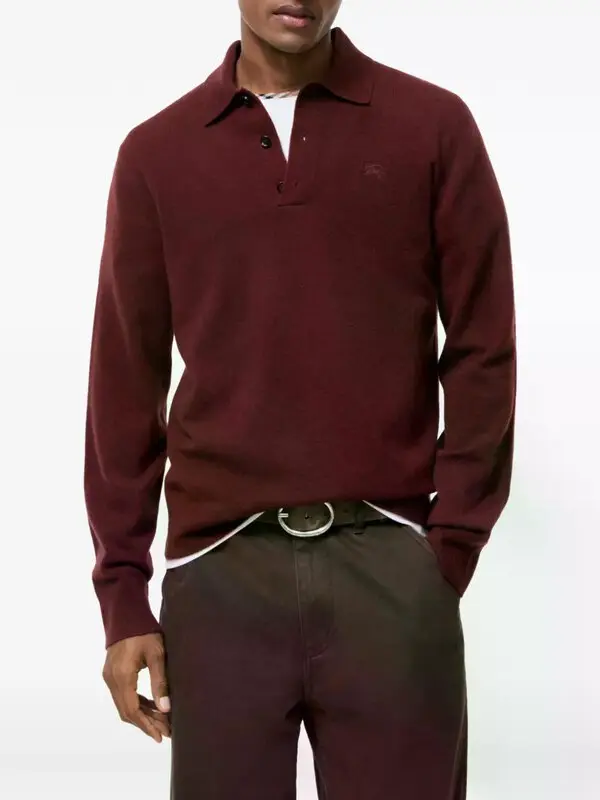 Burberry Long-sleeve Cashmere-blend Polo Shirt