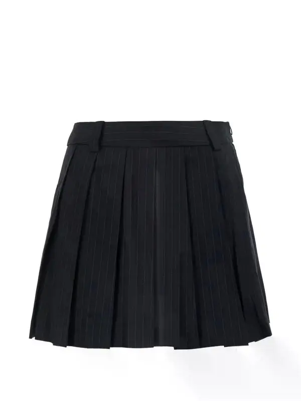 DUNST Pinstripe-print Pleated Skirt