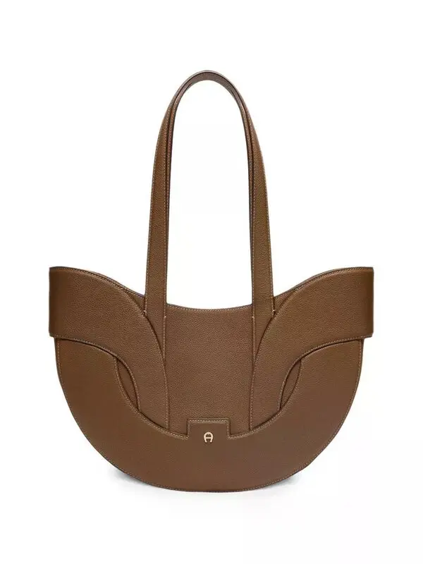 AIGNER Large Sellina Leather Tote Bag - Brown