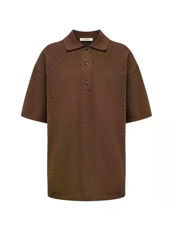 12 STOREEZ Pointelle-knit Jumper - Brown