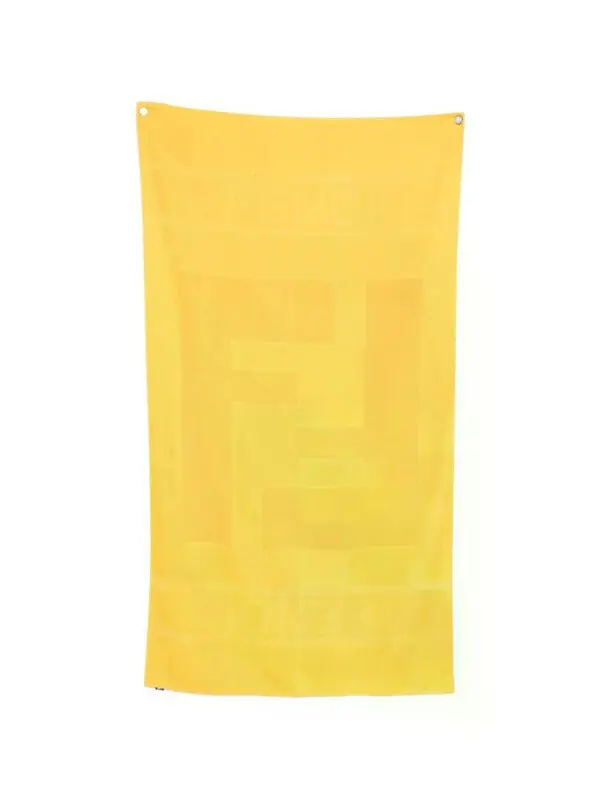 Fendi Ff Logo Beach Towel - Yellow