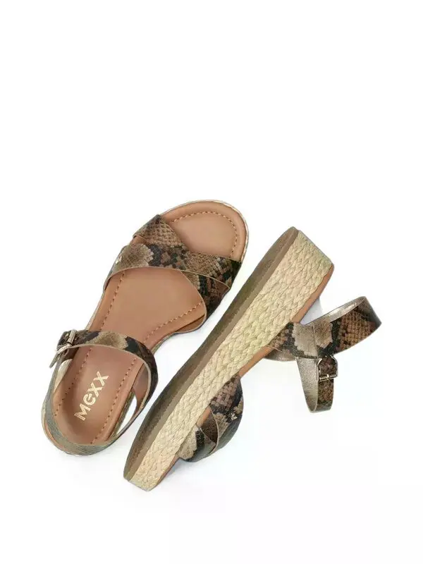MEXX Snake-effect Espadrille Sandals