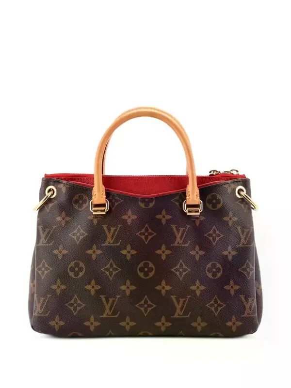 LOUIS VUITTON Pallas Tote Monogram Canvas With Leather Bb Shoulder Bag - Red