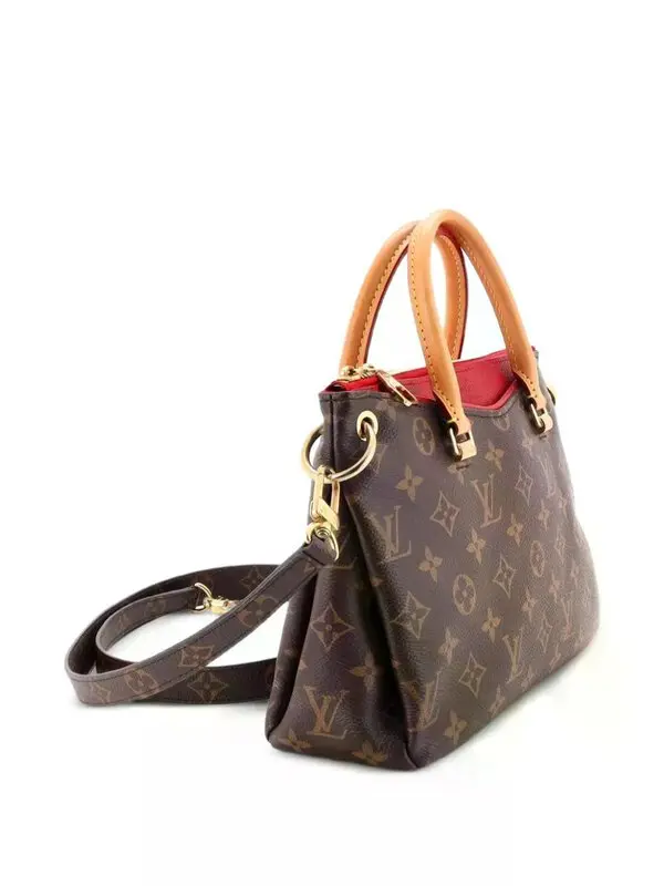LOUIS VUITTON Pallas Tote Monogram Canvas With Leather Bb Shoulder Bag - Red