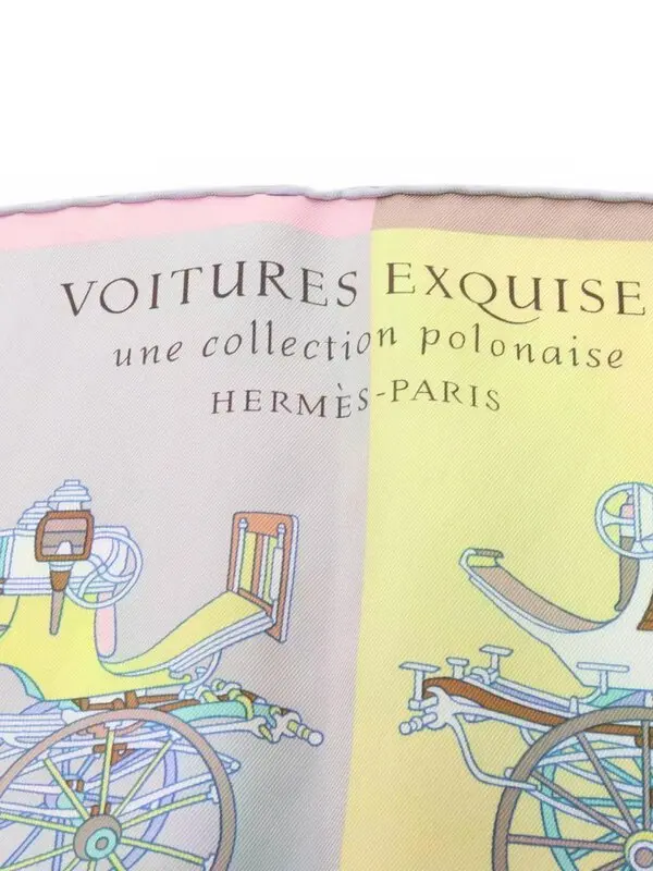 Hermès 2010s Voitures Exquises Scarf - Grey