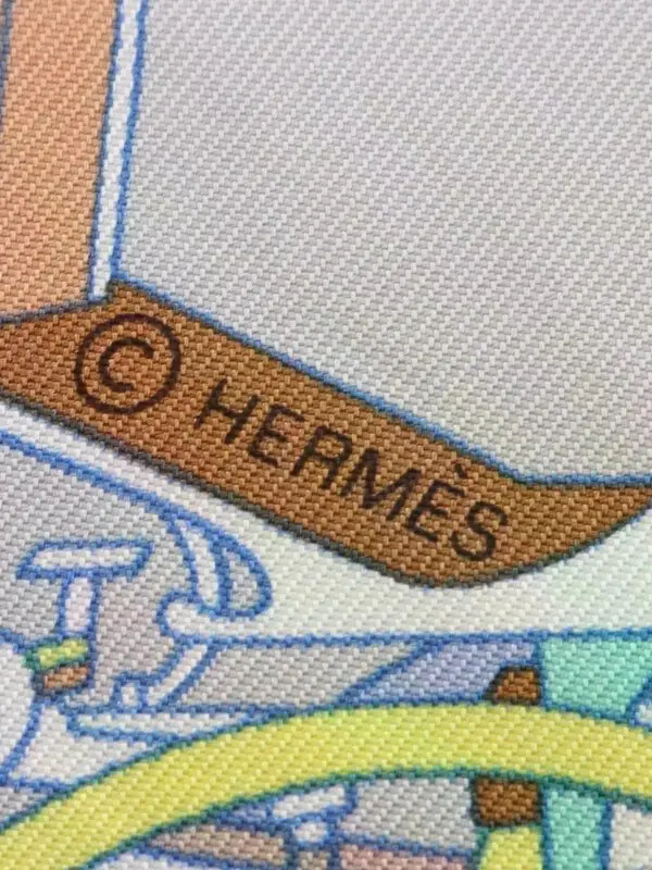 Hermès 2010s Voitures Exquises Scarf - Grey