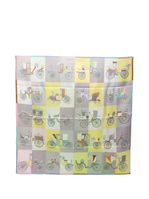 Hermès 2010s Voitures Exquises Scarf - Grey
