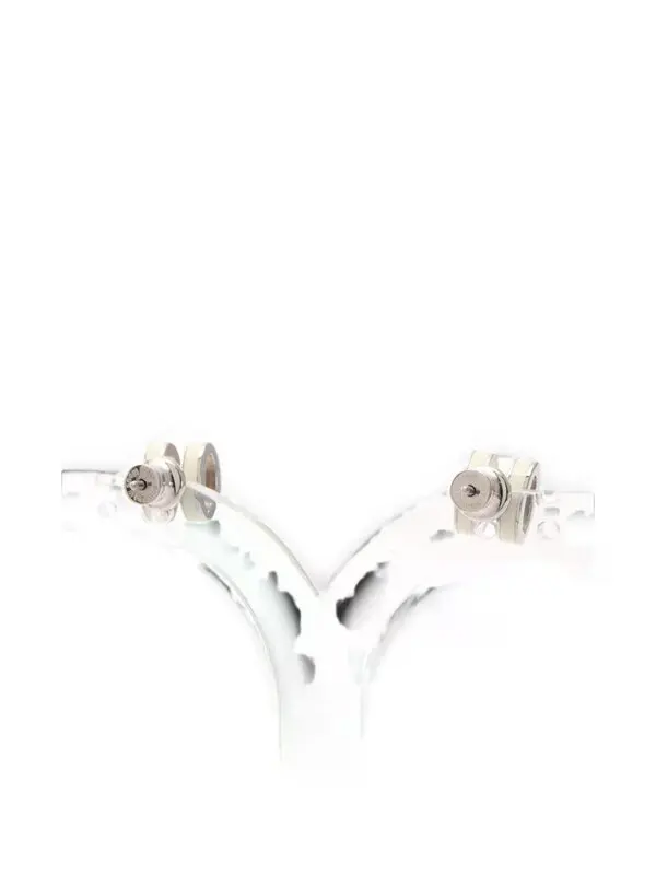 Hermès 2010s Mini Pop H Earrings - Silver