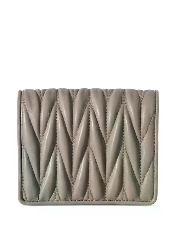 Miu Miu Small Matelassé Nappa Leather Wallet