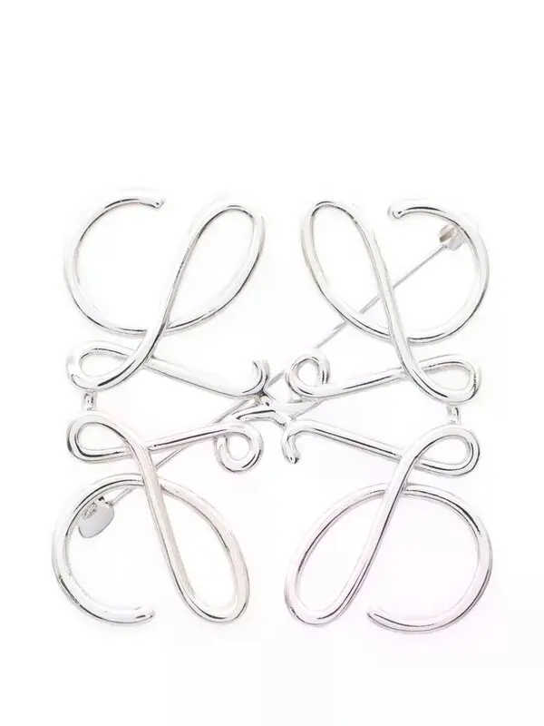 Loewe 2010s Anagram Brooch - Silver