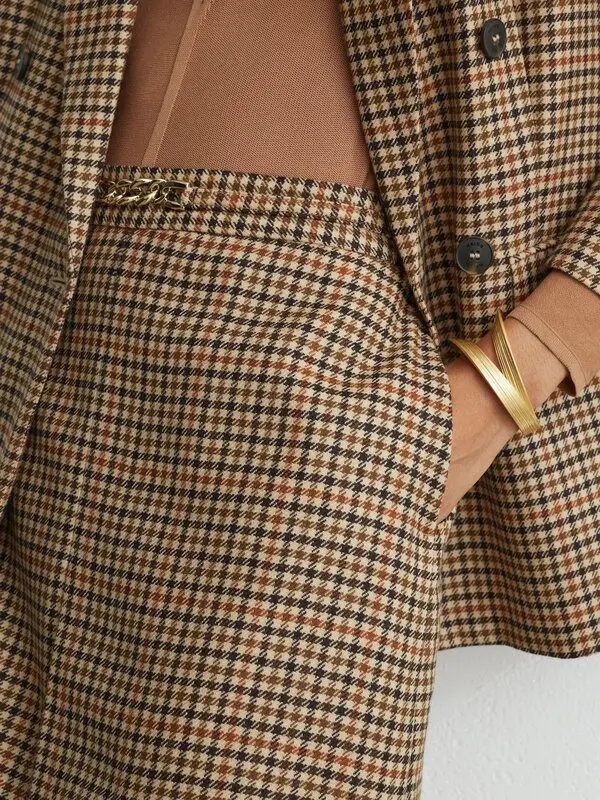 REISS Wool Hardware-detail Mini Skirt