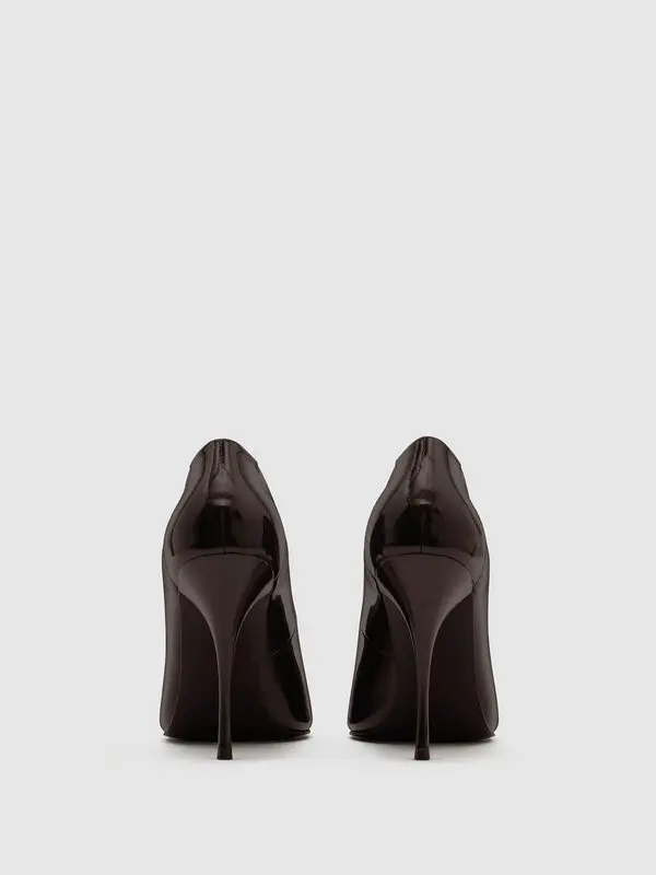 REISS Patent Leather Pointed-toe Stiletto Court Shoes
