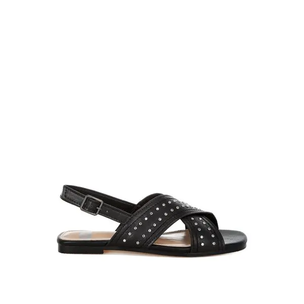 RAG & CO Calluna Stud Embellished Buckled Flats In By