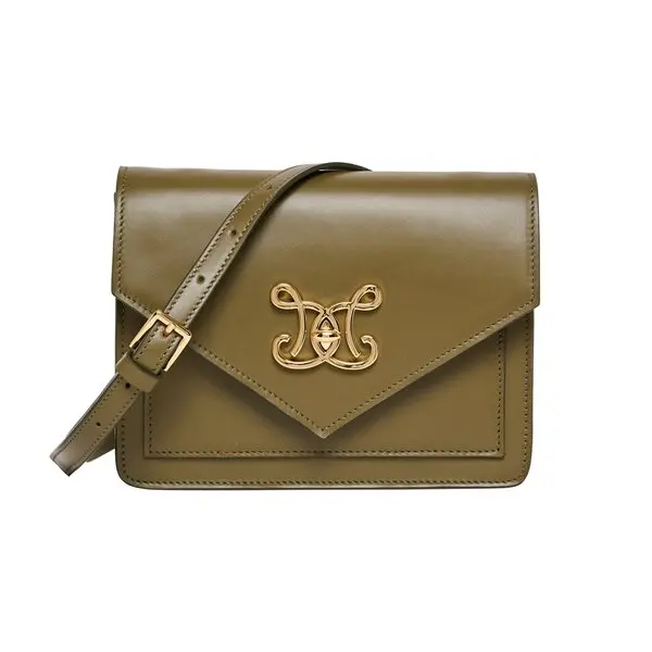 DE MARQUET Envelope Calfskin Deep Olive