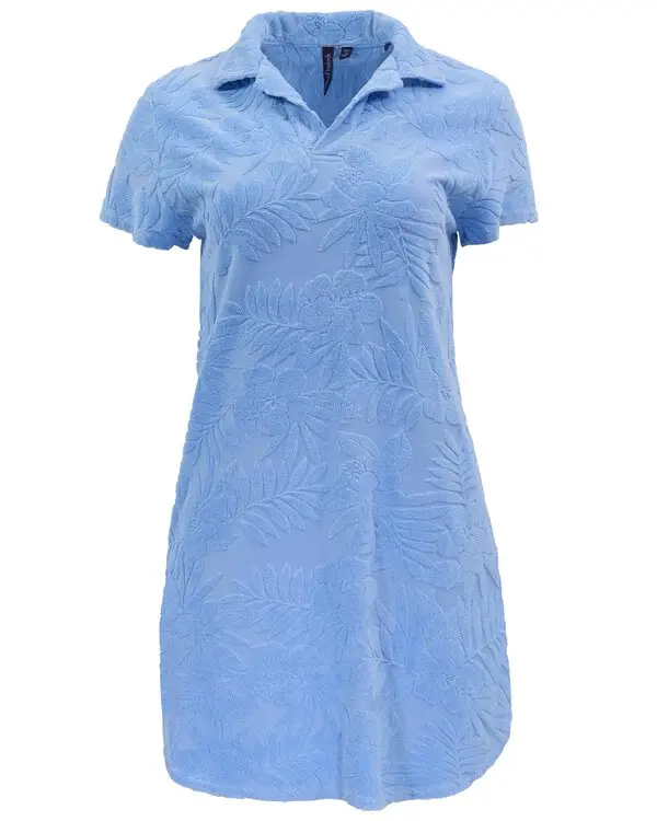 LORDS OF HARLECH Josephine Terry Toweling Dress - Blue
