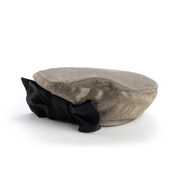 SIBI HATS Black / Neutrals / Grey The Bow And The Hat French Beret - Black/grey
