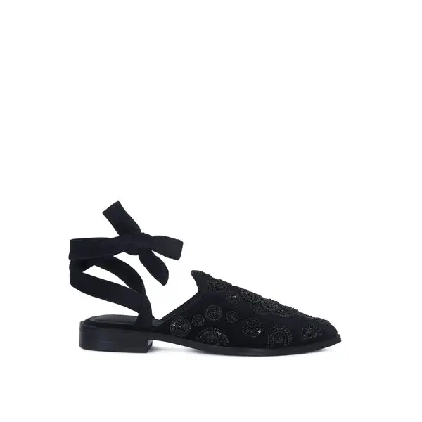 RAG & CO Mande Embroidered Velvet Mules In By
