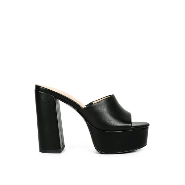 RAG & CO Shuri Open Toe High Block Heel Sandals In By