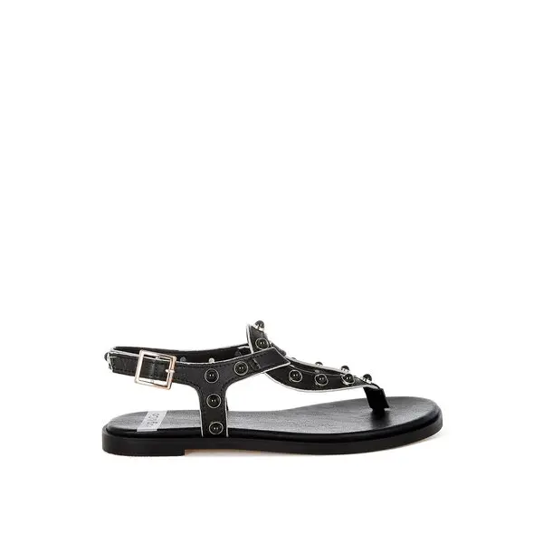 RAG & CO Avens Pearl Rivet Studded Flats In By