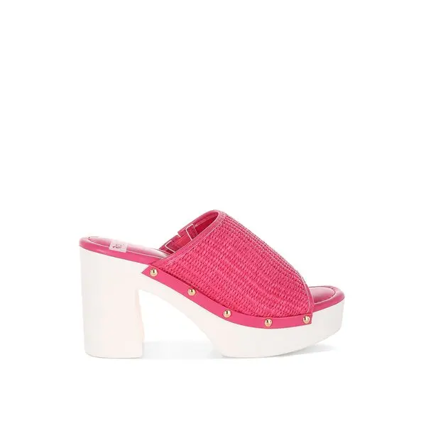 RAG & CO Marengo Raffia Wooden Clogs In By