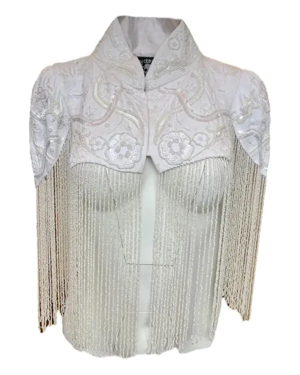 ANY OLD IRON Hand-beaded Vintage Shrug