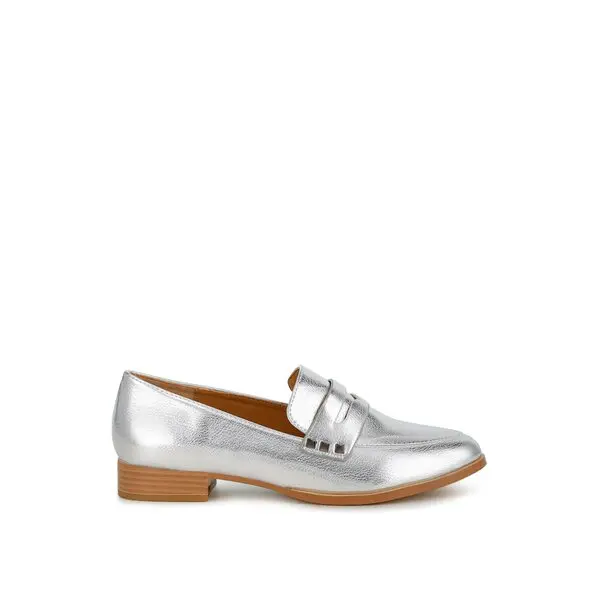 RAG & CO Potania Penny Strap Metallic Loafers In By