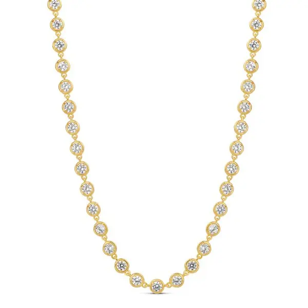 SHYMI Round Victorian Style Tennis Necklace - Gold