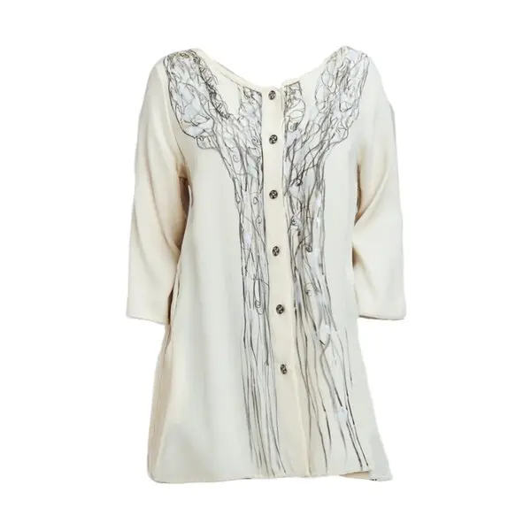 SANIYA KHAN Neutrals Silver Sketch