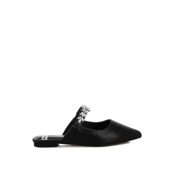 RAG & CO Magnum Diamante Strap Glitter Mules In By