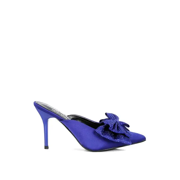 RAG & CO Elisda Embellished Bow High Heel Mules In By