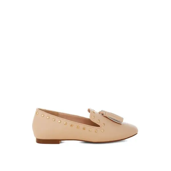 RAG & CO Neutrals Philoha Studs & Tassels Detail Flat Loafers In By