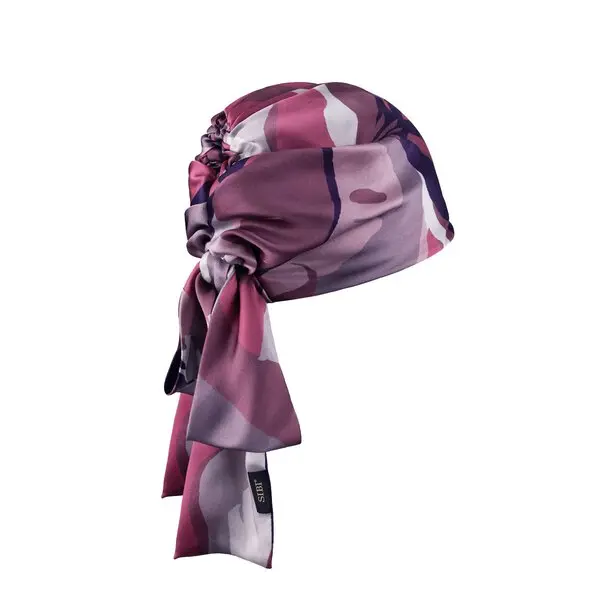 SIBI HATS Sacred Garden Violet Silk Bandana - Pink