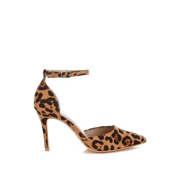RAG & CO Ushra Microfiber Stiletto Sandals In Leopard By