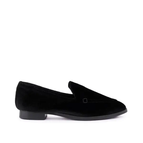 RAG & CO Luxe-lap Velvet Handcrafted Loafers By