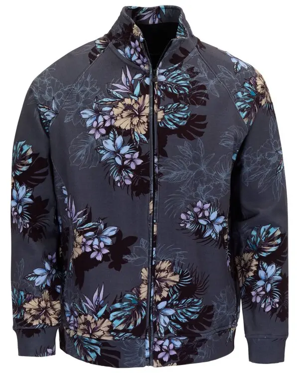 LORDS OF HARLECH Neville Exotic Floral Printed Zip Jacket