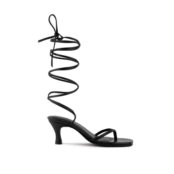 RAG & CO Dorita Kitten Heel Lace Up Sandal By