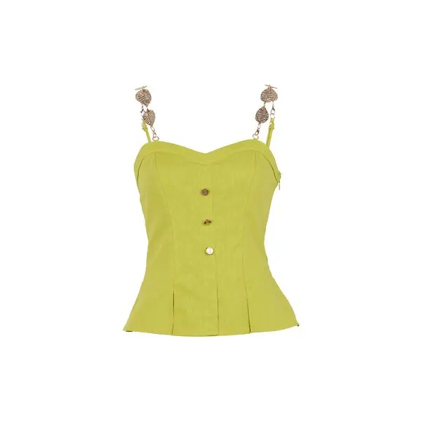 ZETAYE Celeste Linen Cotton Chain Top