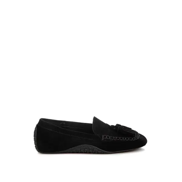 RAG & CO Kipstar Real Suede Leather Tassel Loafers In By