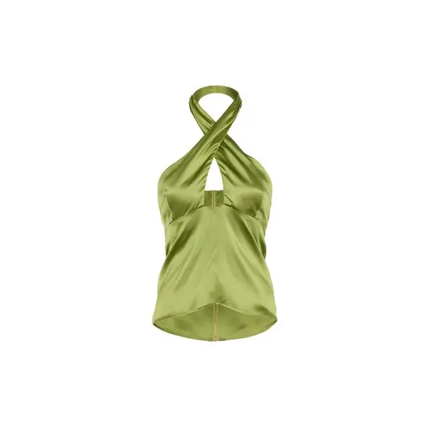 ZETAYE Avery Silk Halter Top